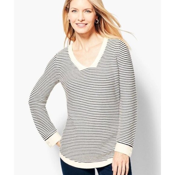 Talbots | Sweaters | Talbots Nautical Coastal Grandmother Striped ...